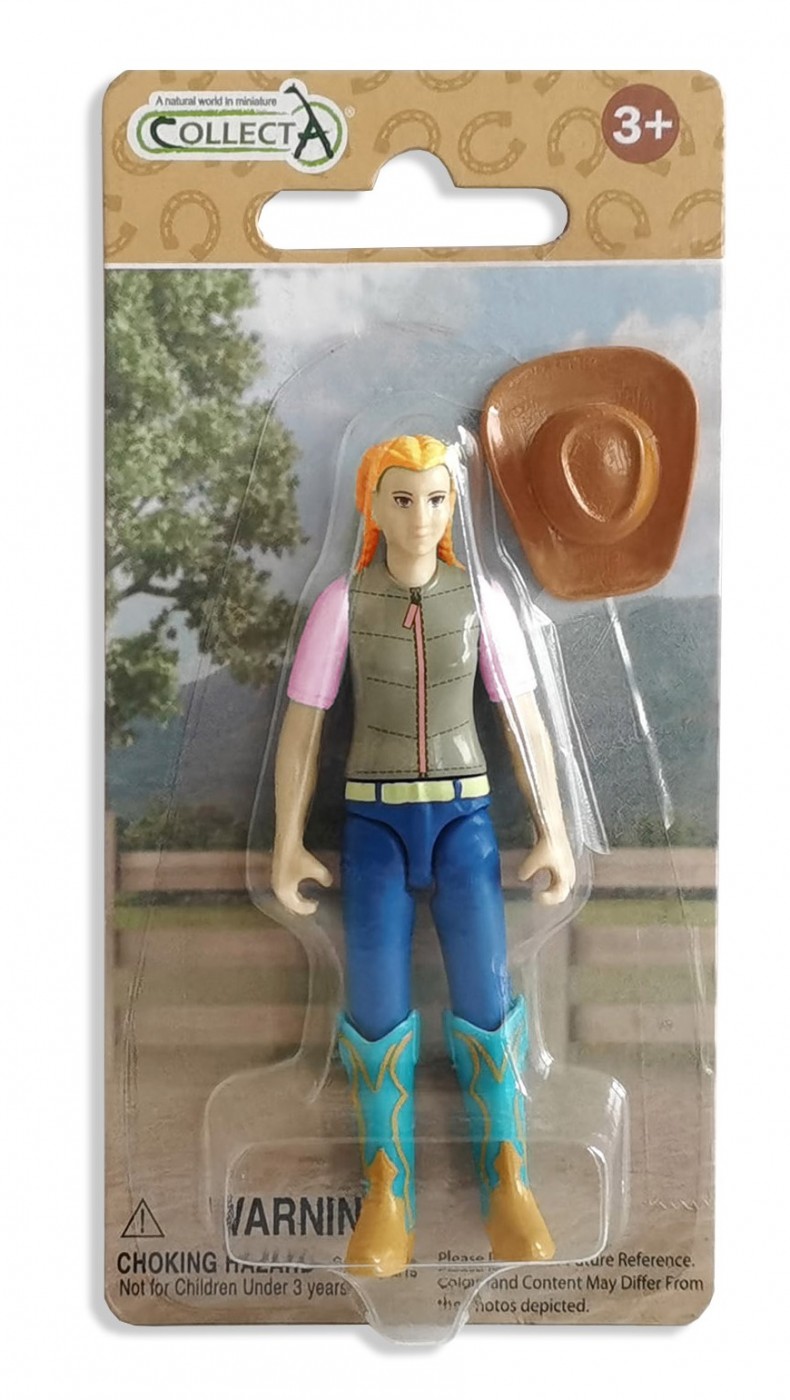 CollectA Horse Collection: CollectA Hobby rider with cowgirl hat 84250