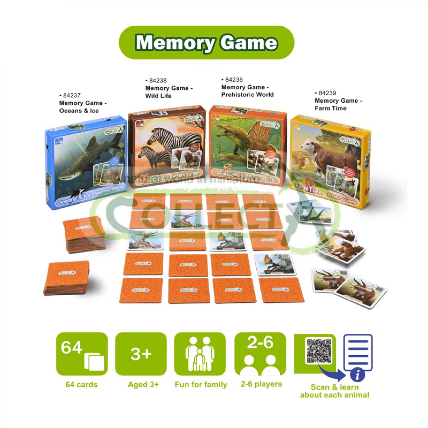 CollectA Meerestiere: CollectA Memory-Spiel - Ozeane und Eis 84237