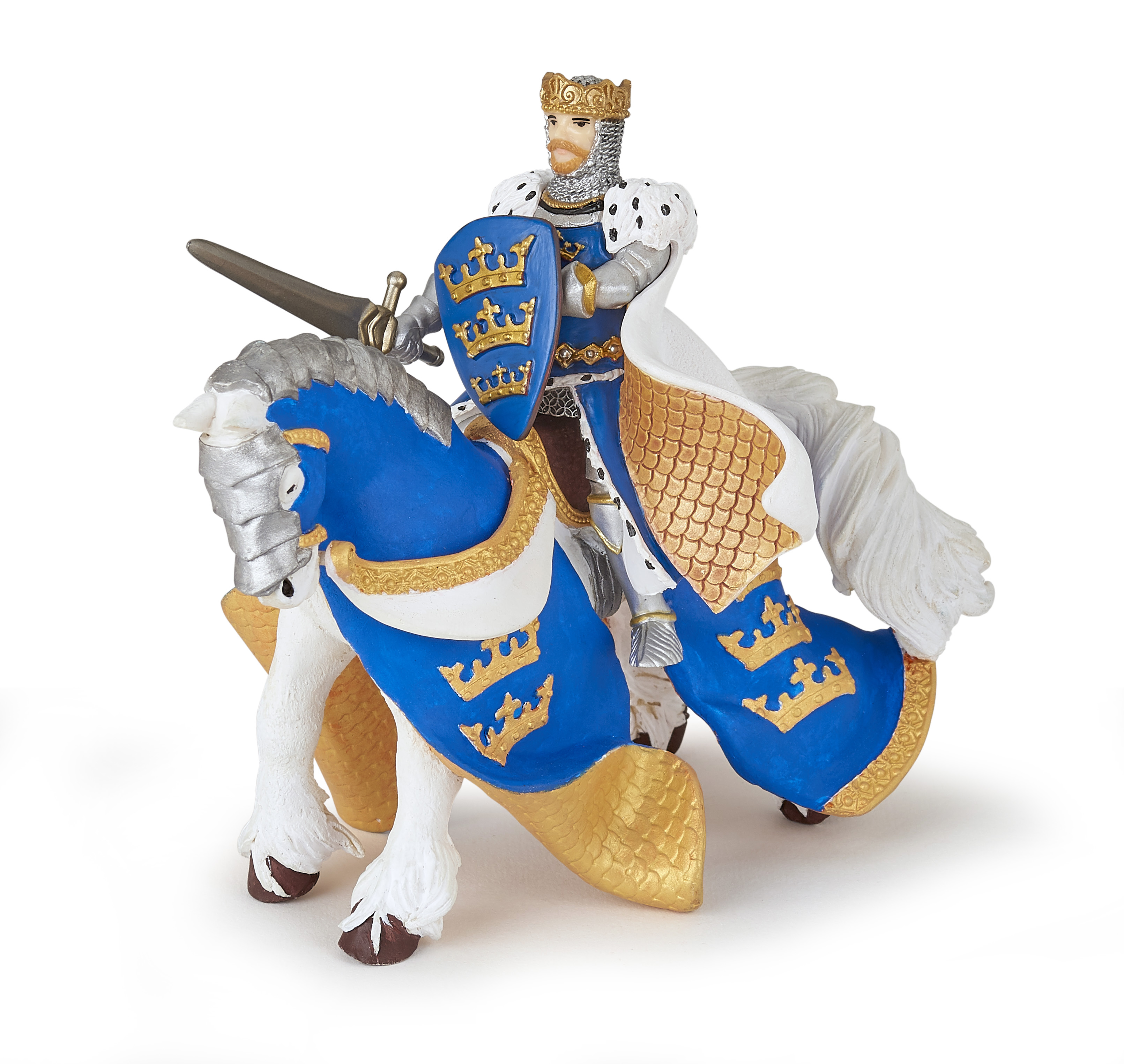 Papo The Medieval Era: Papo King Arthur's horse blue 39952