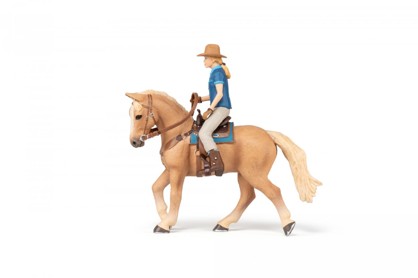 Papo Horses: Papo Western horse and rider 51566