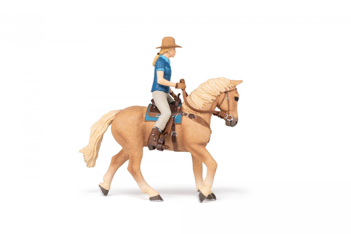 Papo Horses: Papo Western horse and rider 51566