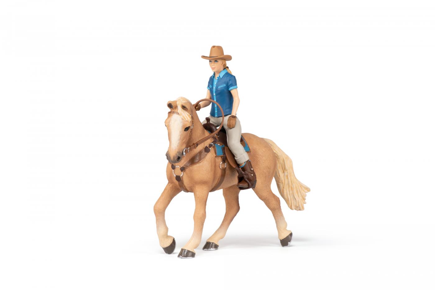 Papo Horses: Papo Western horse and rider 51566