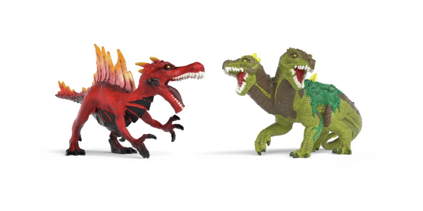 Schleich Eldrador: Schleich Fire saurian vs. Jungle lizard 70834