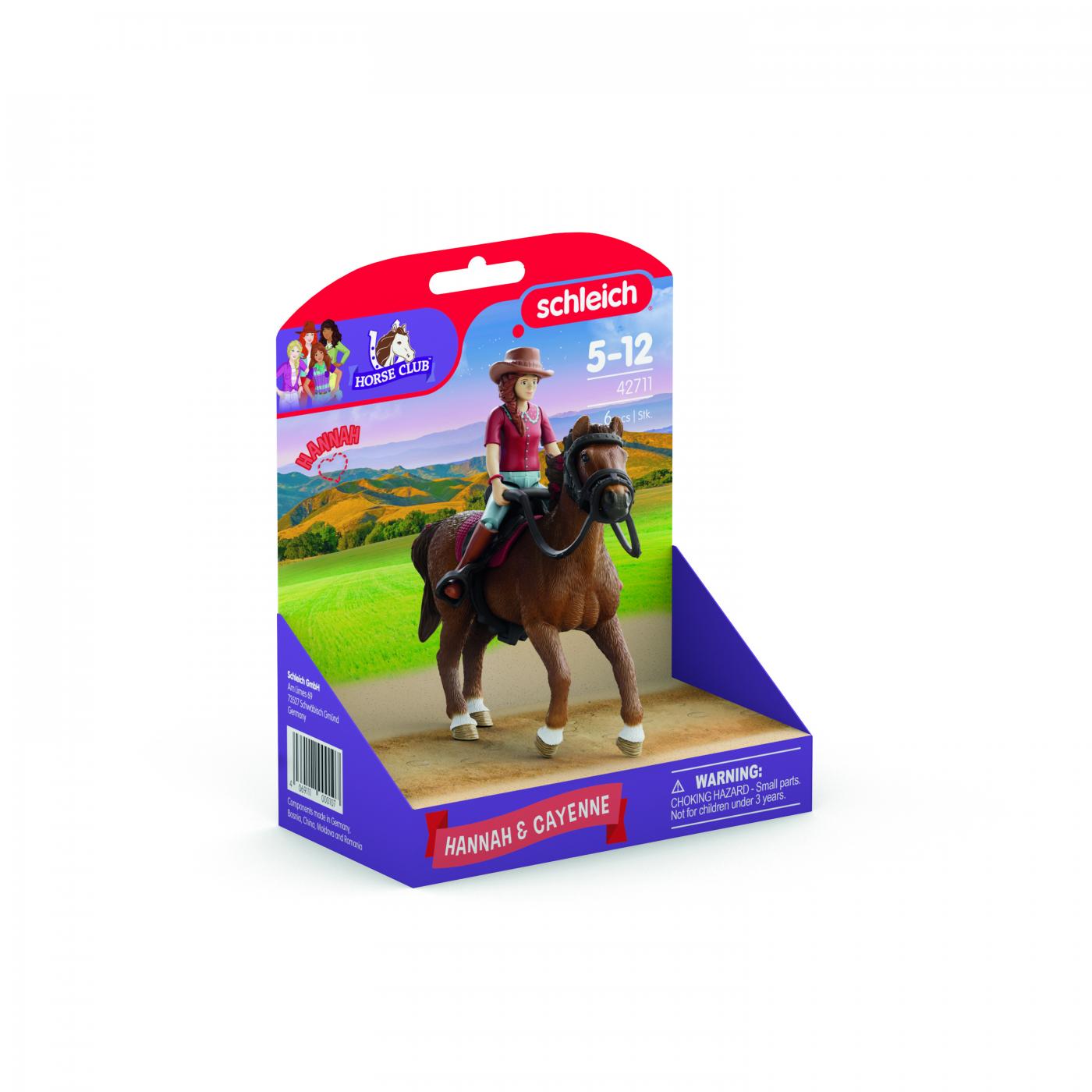 Schleich Pferde: Schleich Hannah mit Pferd Cayenne 42711